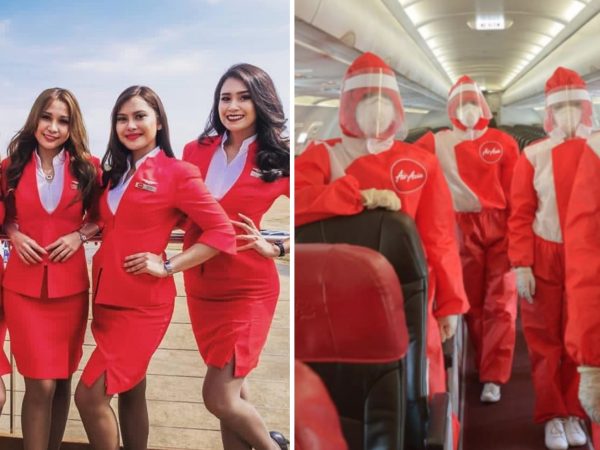 AirAsia's Iconic Uniforms Now Replaced with Red PPE Suits