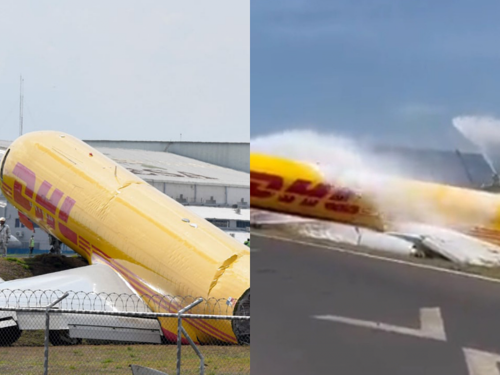 WATCH: DHL Plane Splits In Two During Emergency Landing, 8500 ...