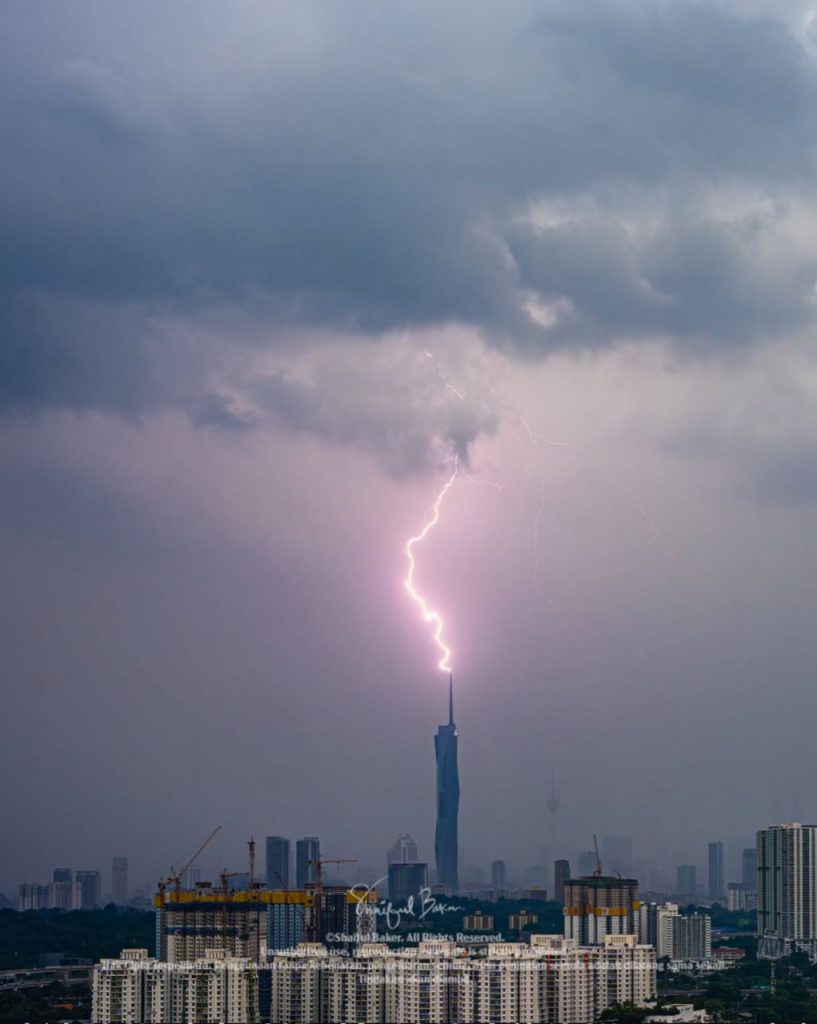Photographer Captures Multiple Lightning Strikes On Merdeka 118